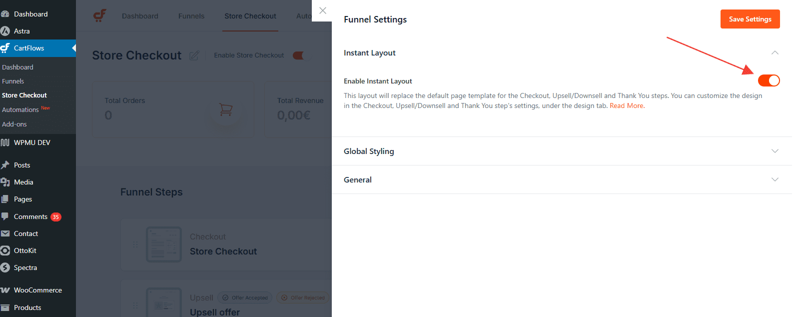 CartFlows Instant Layout for Checkout & Thank You Step